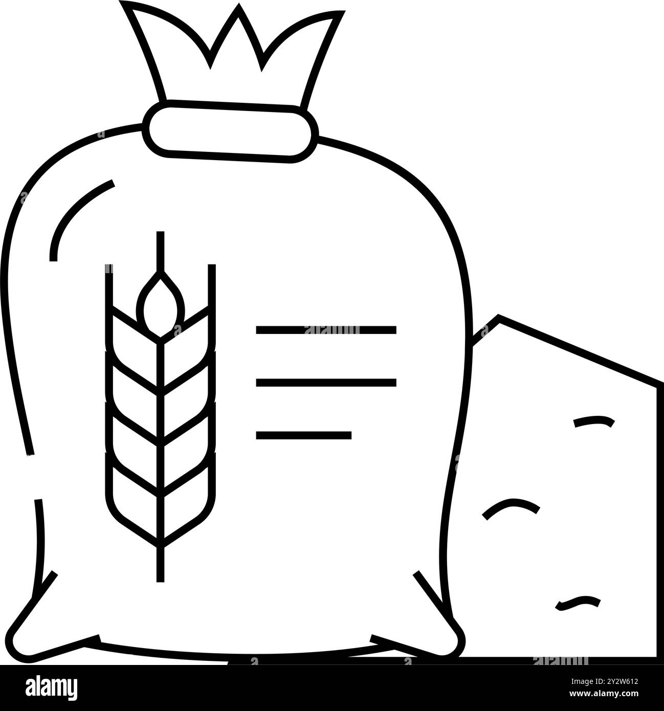 wheat harvest line icon vector illustration Stock Vector Image & Art ...
