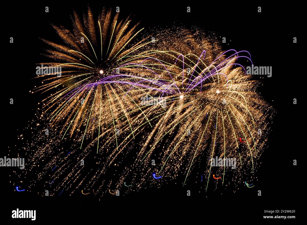 Colourful fireworks display in village of Qrendi, Malta, to celebrate ...