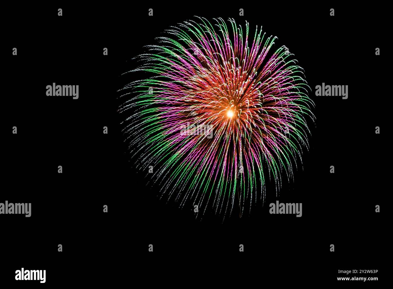 Colourful fireworks display in village of Qrendi, Malta, to celebrate ...