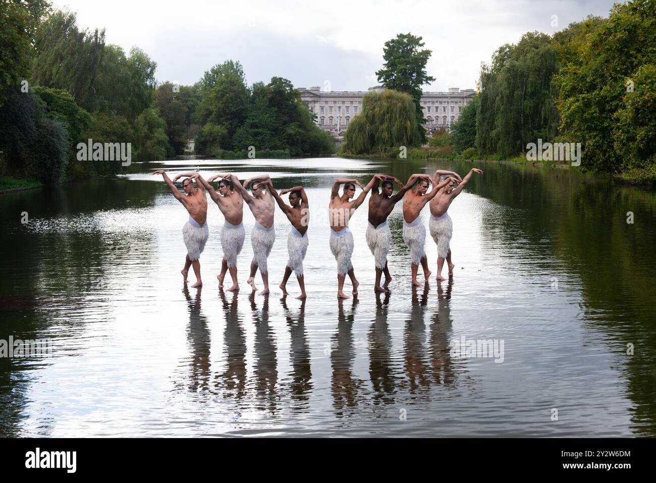 London, 11th September 2024, the cast of Matthew Bourne's Swan Lake ...