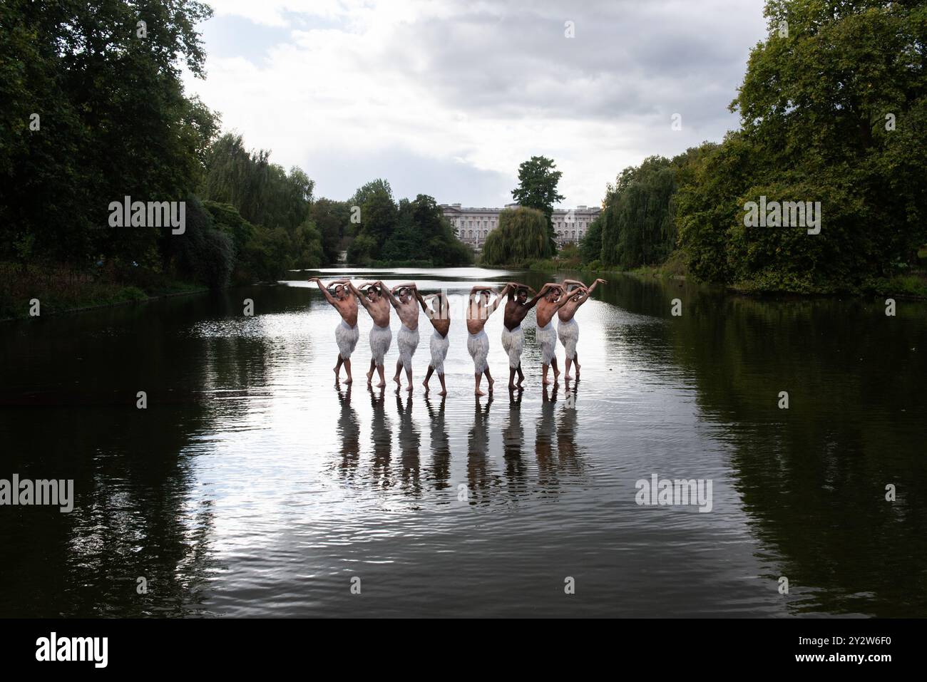 London, 11th September 2024, the cast of Matthew Bourne's Swan Lake ...