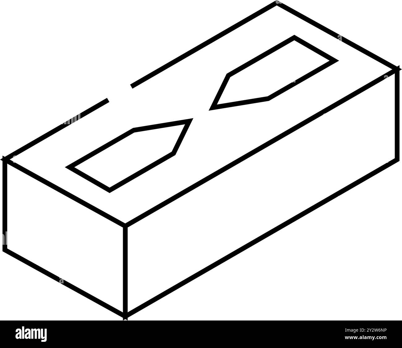 stylish facing brick line icon vector illustration Stock Vector Image ...