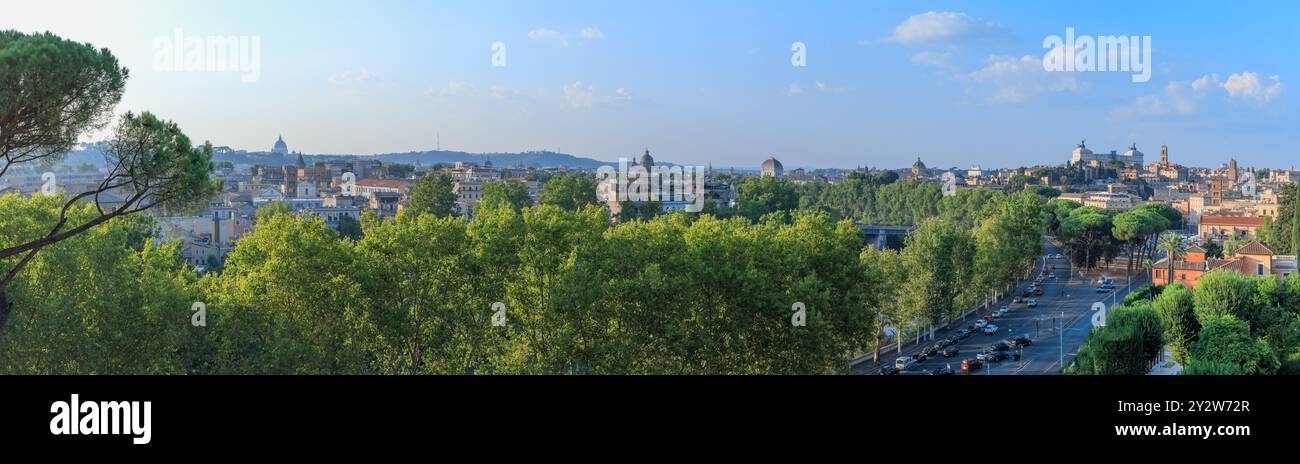Rome cityscape from the Orange Garden (Giardino degli Aranci) on the ...