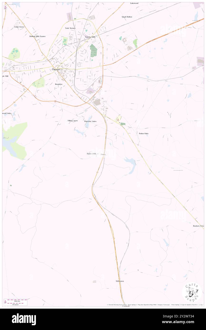 Chester south carolina map Cut Out Stock Images & Pictures - Alamy