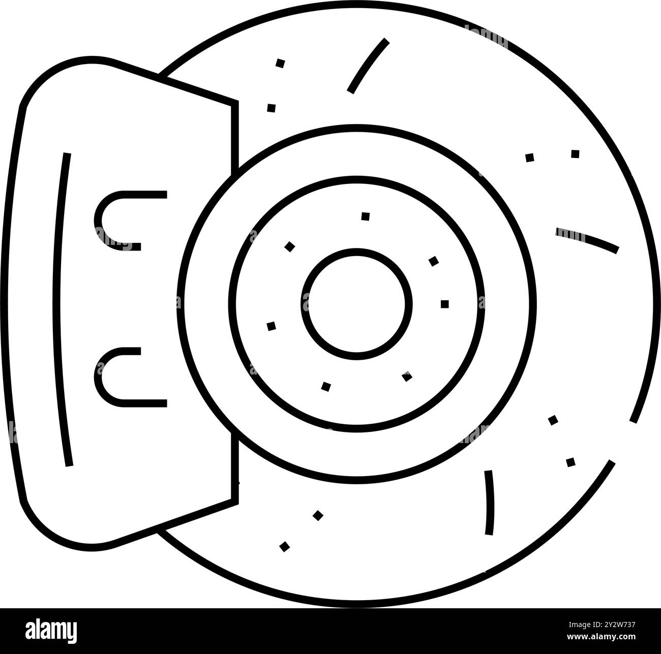 replacing brake discs line icon vector illustration Stock Vector Image ...