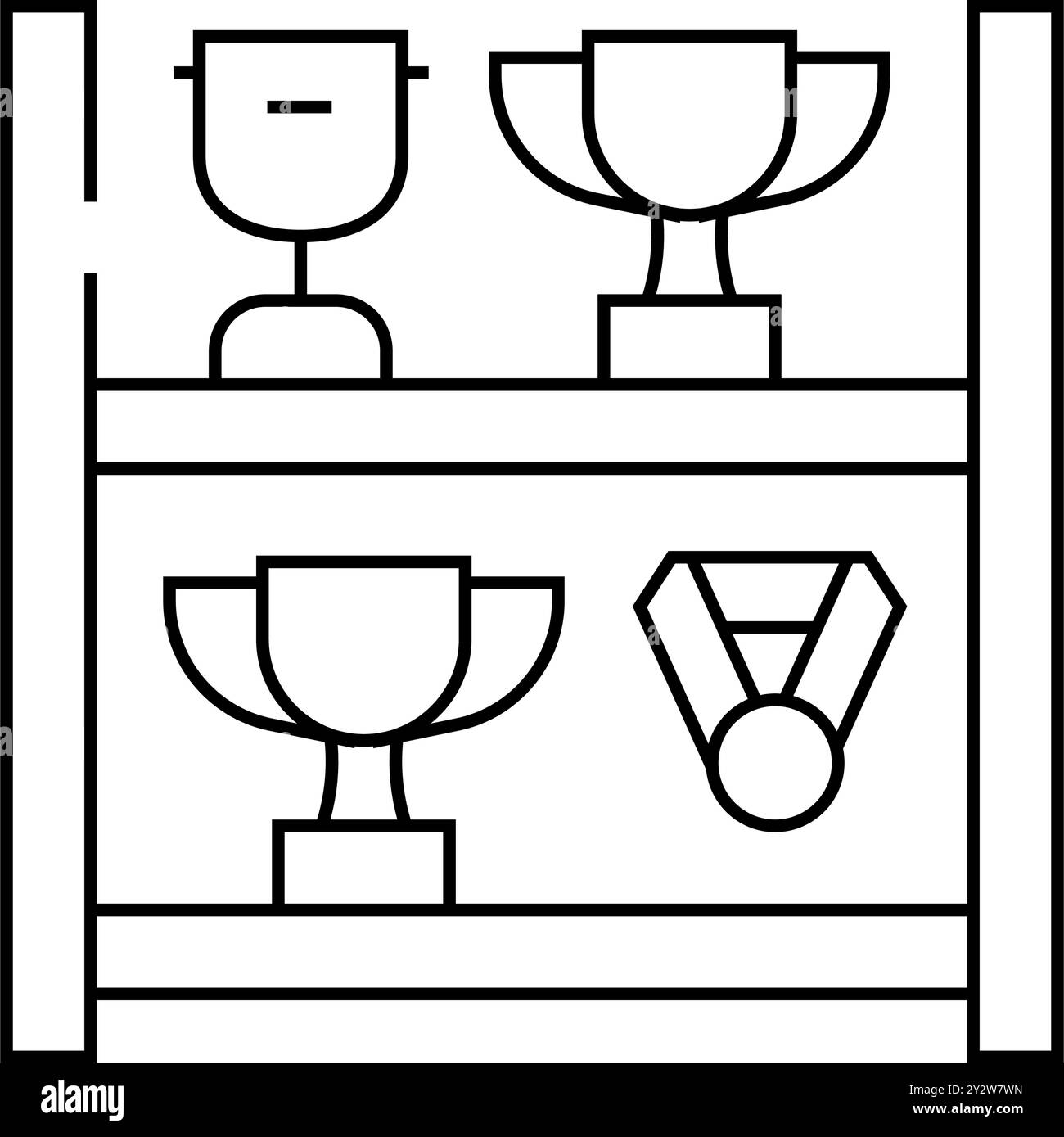 awards of school competition line icon vector illustration Stock Vector ...