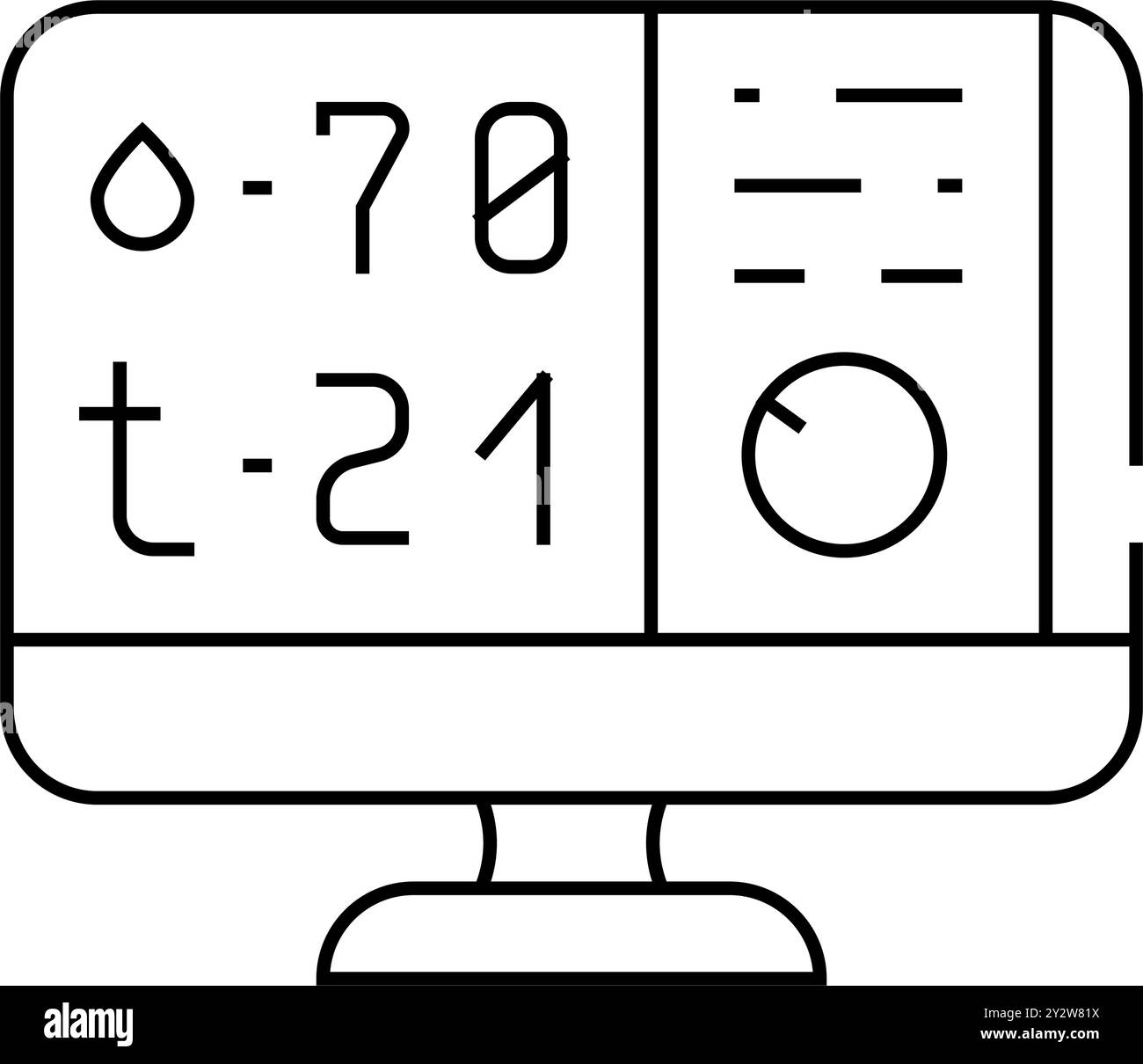 temperature and humidity control line icon vector illustration Stock ...