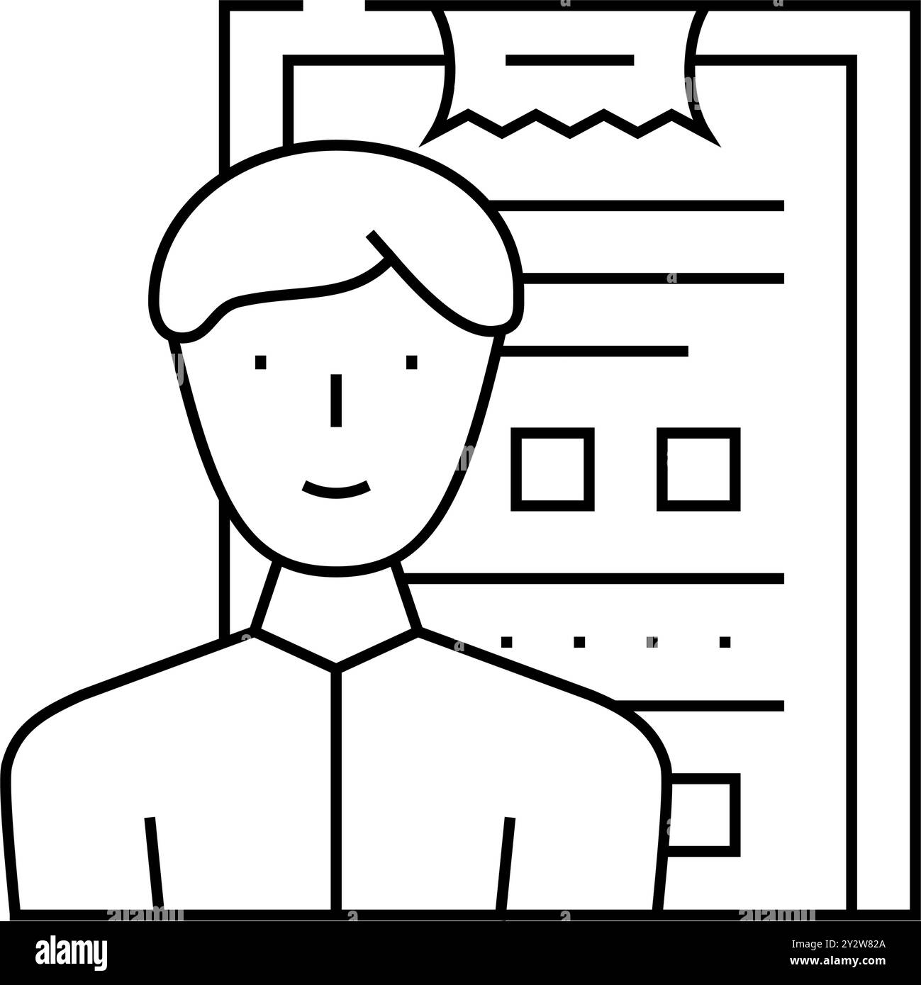 survey salesman line icon vector illustration Stock Vector Image & Art ...