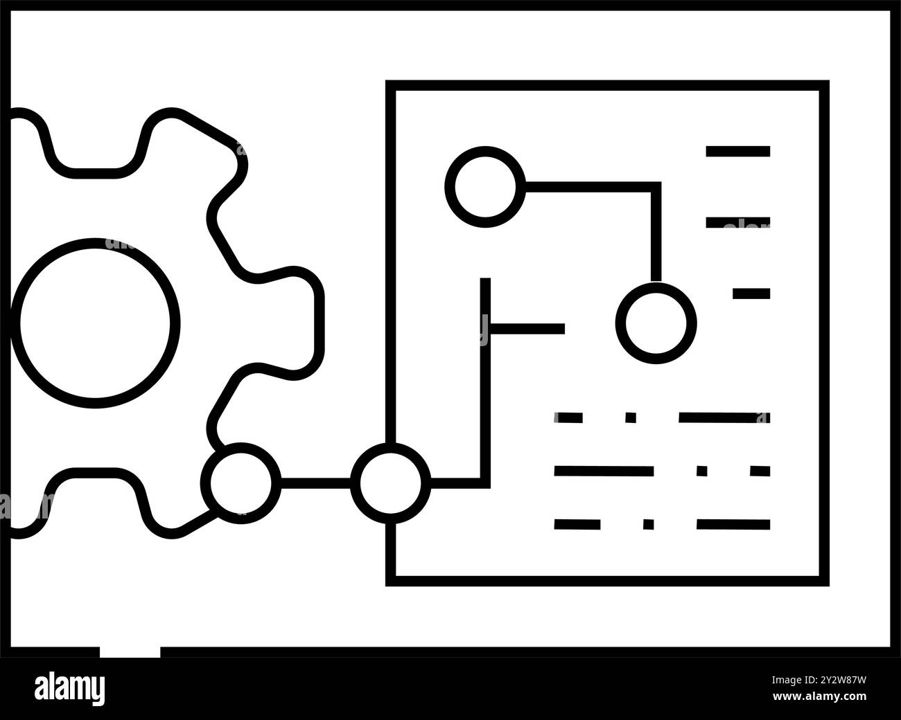 Engineering Processing Line Icon Vector Illustration Stock Vector Image