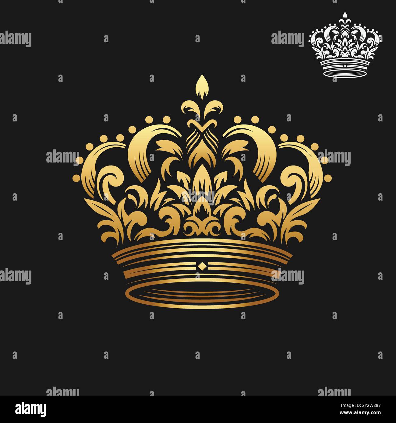 Classic golden crown on Stock Vector Images - Alamy