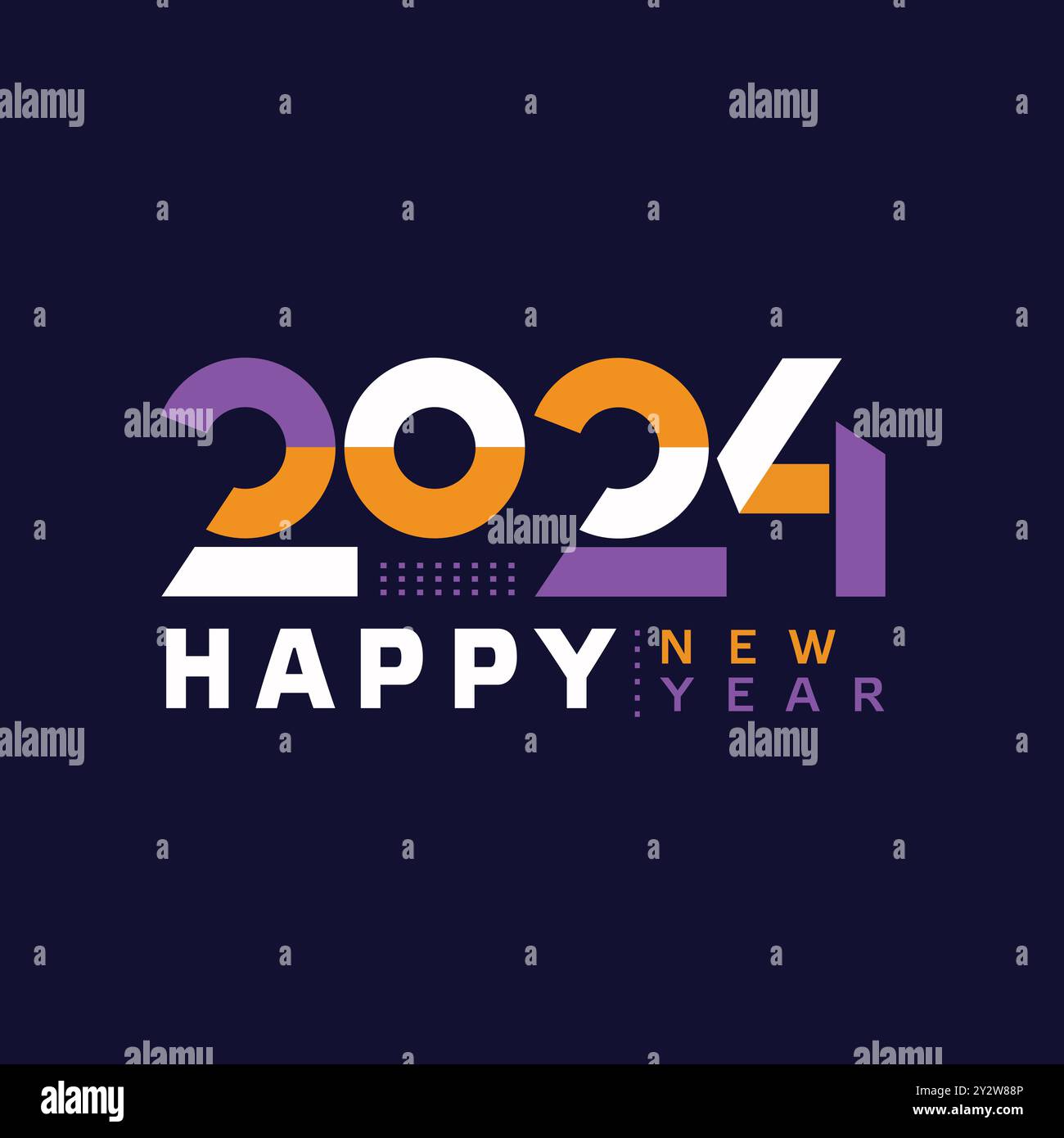 2024 Happy New Year text design modern color . 2024 number design ...