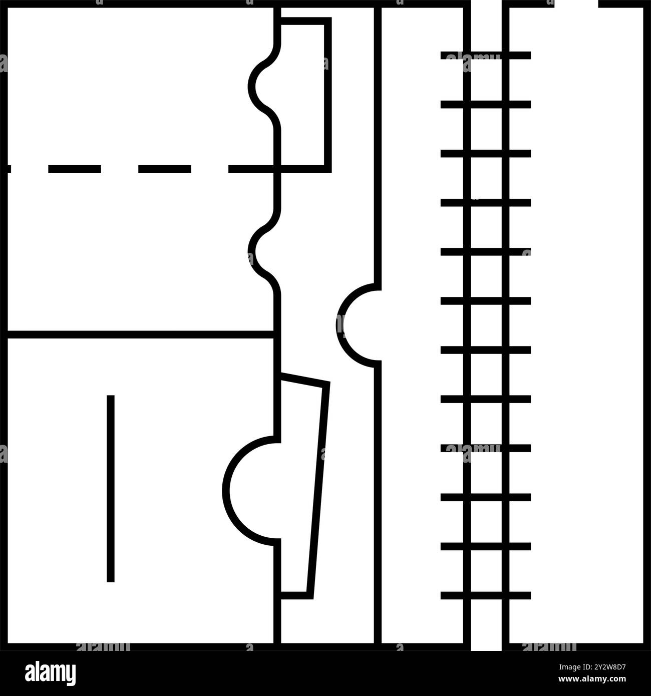 inside pockets in diary cover line icon vector illustration Stock ...
