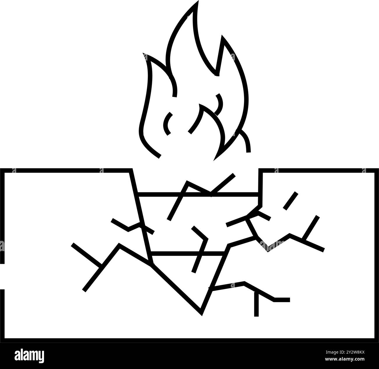 broken cable line icon vector illustration Stock Vector Image & Art - Alamy