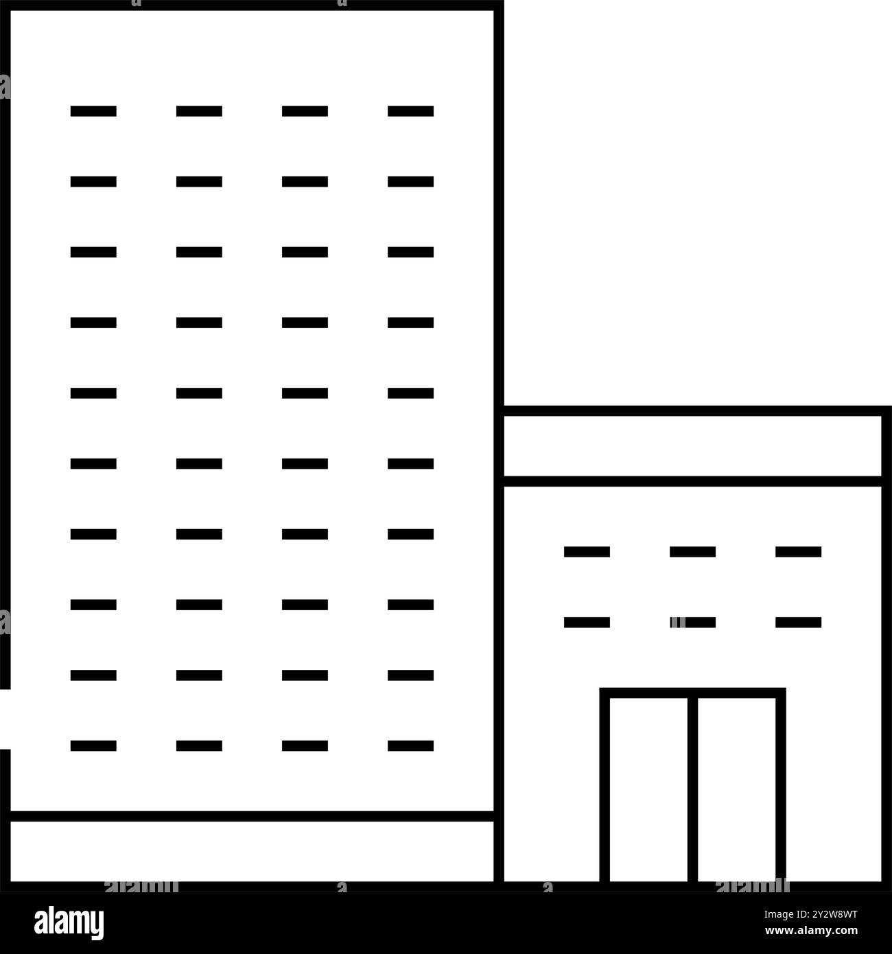 office skyscraper line icon vector illustration Stock Vector Image ...