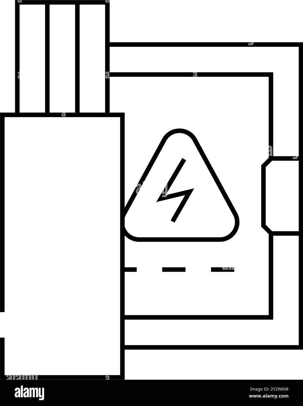 cables for electric panels line icon vector illustration Stock Vector ...