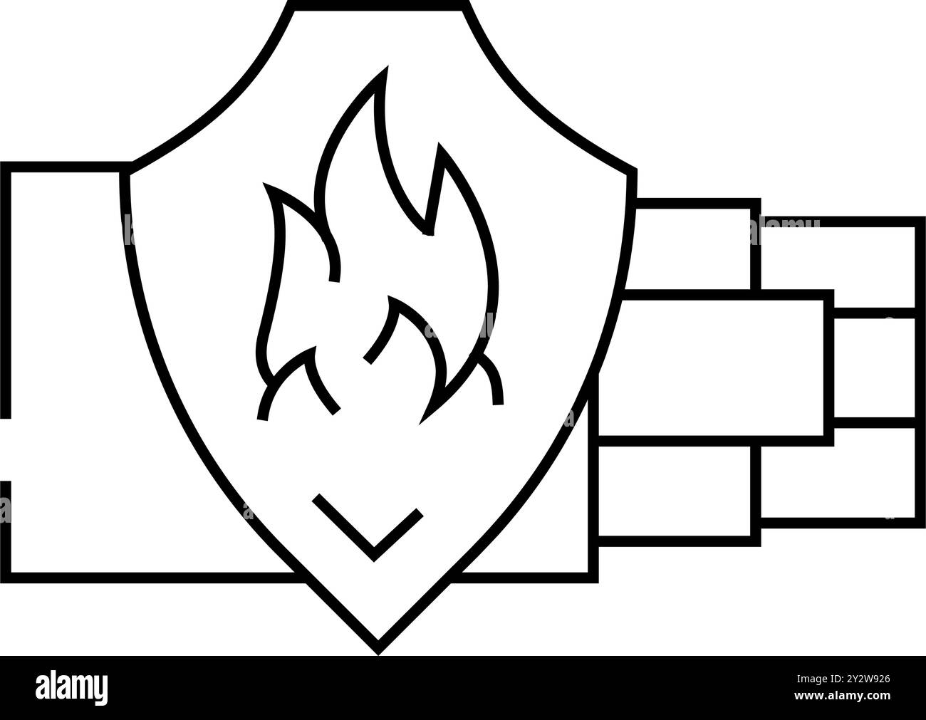 Fire resistant symbol Black and White Stock Photos & Images - Alamy