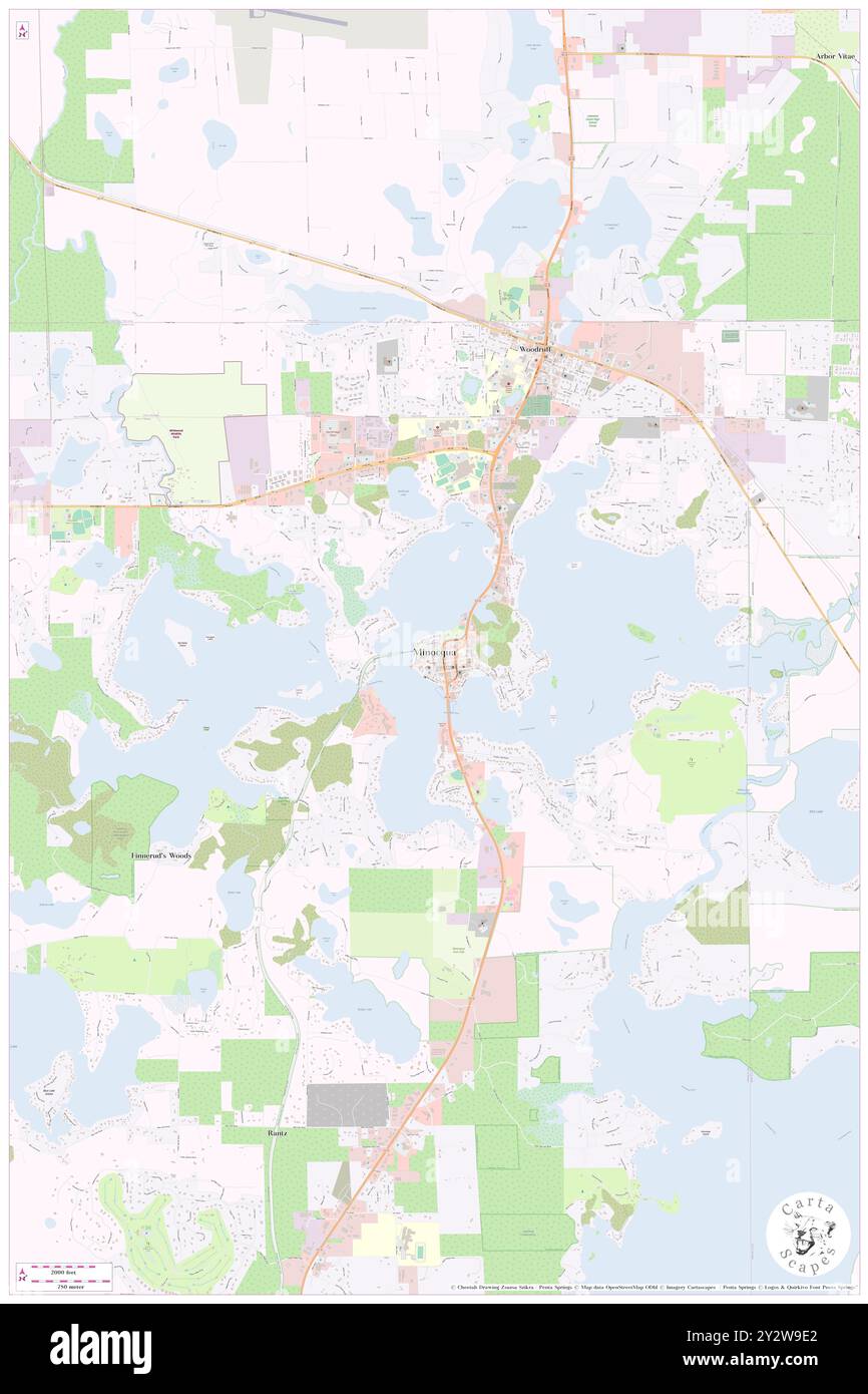 Map of minocqua Cut Out Stock Images & Pictures - Alamy