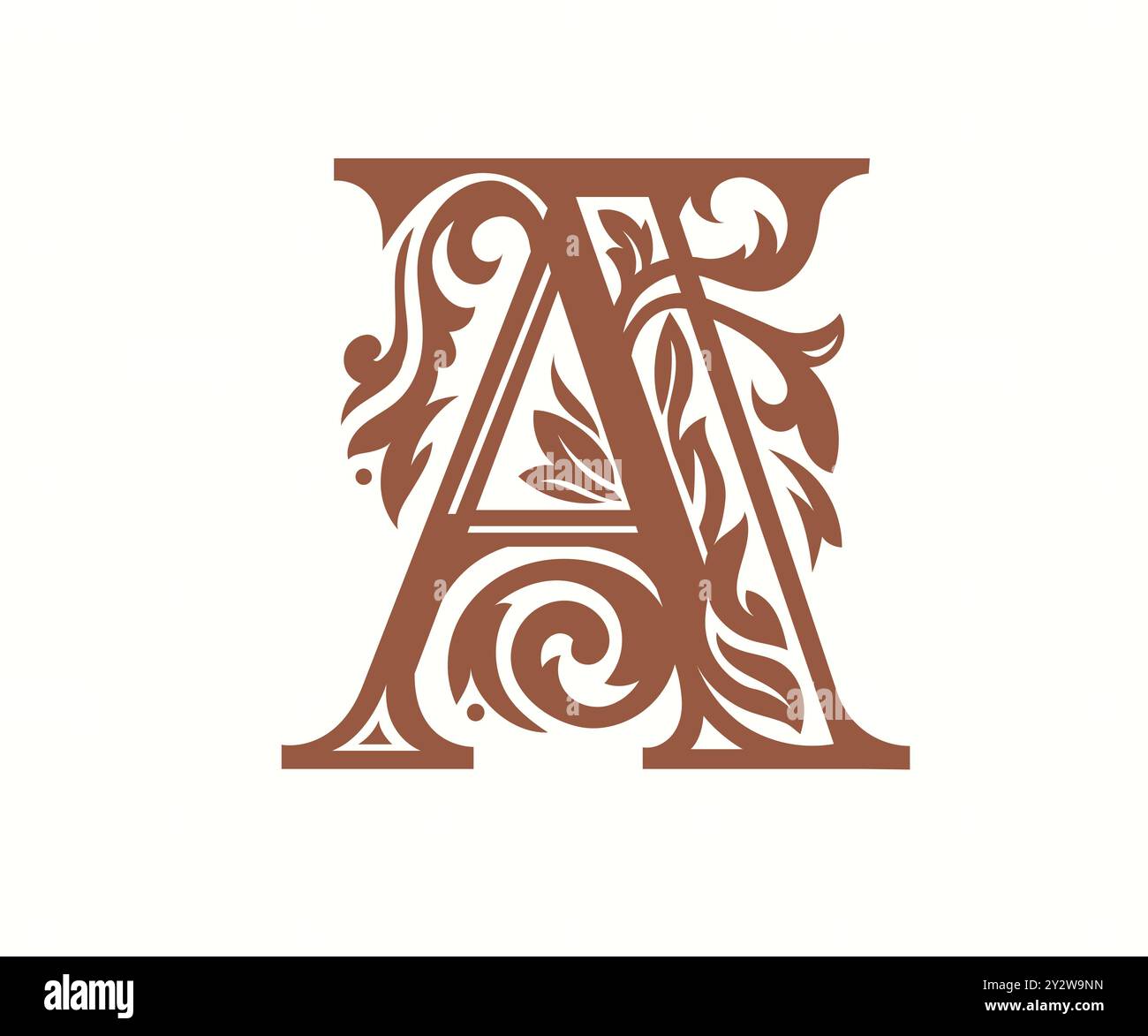 letter A flower ornament vector , Beautiful floral capital letters ...
