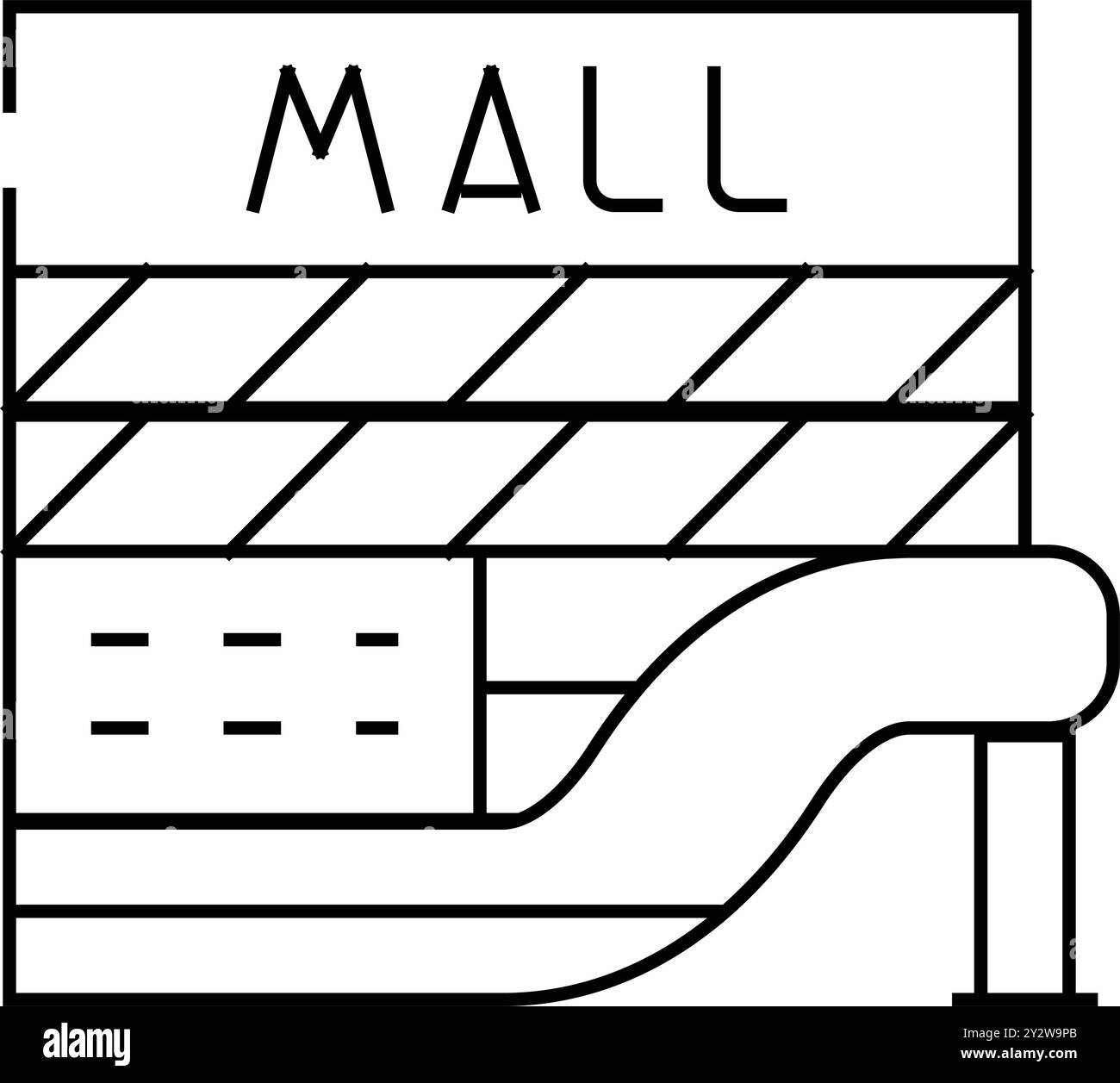 commercial center line icon vector illustration Stock Vector Image ...