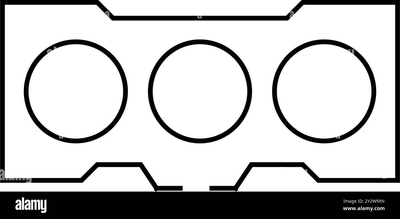 replacing the cylinder head gasket line icon vector illustration Stock ...