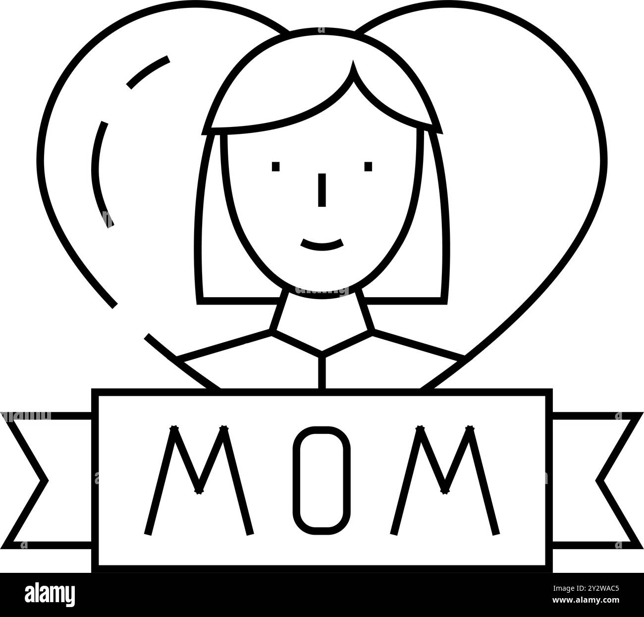 mothers day line icon vector illustration Stock Vector Image & Art - Alamy