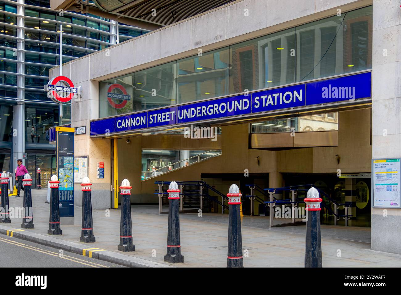 The entrance to Cannon Street Underground station located on Dowgate ...