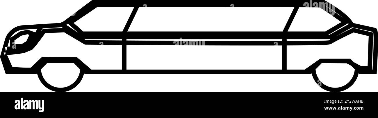 limousine car line icon vector illustration Stock Vector Image & Art ...