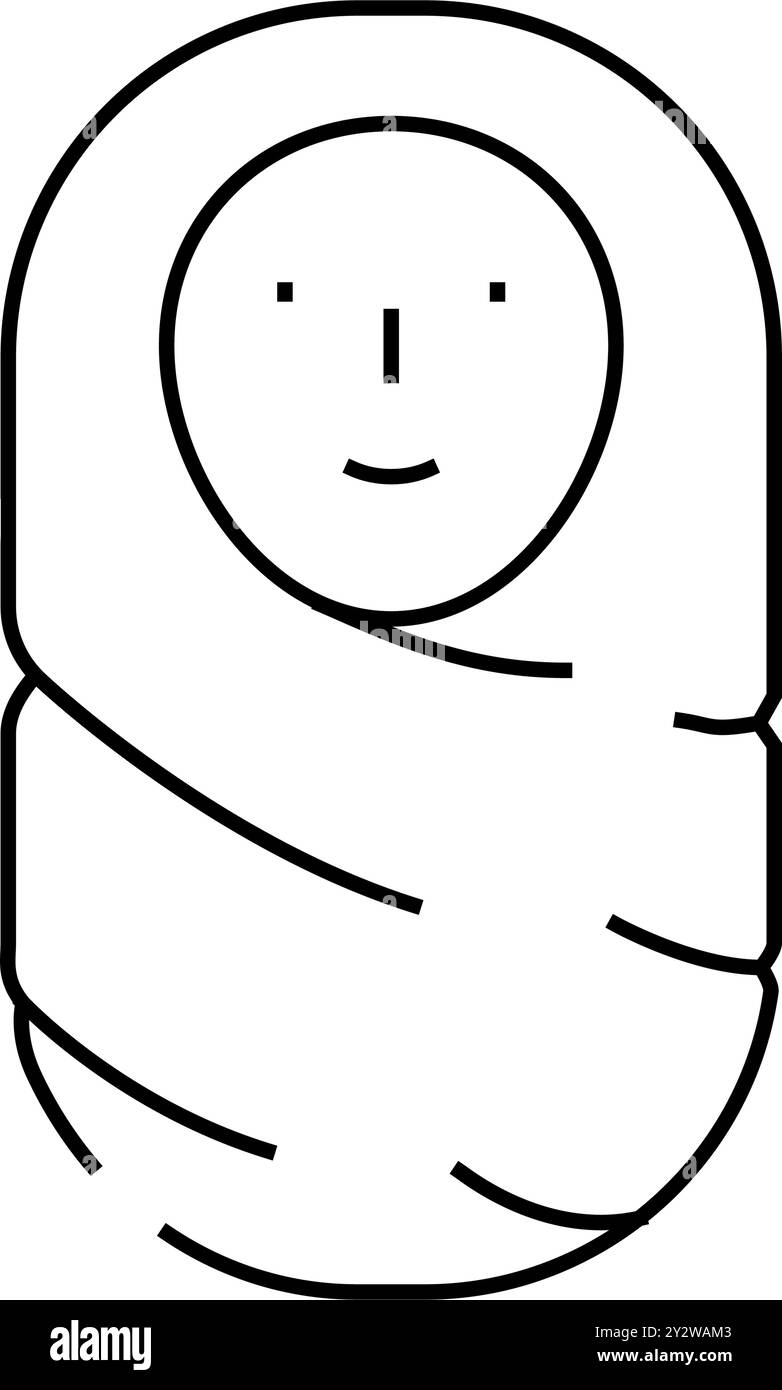 newborn baby line icon vector illustration Stock Vector Image & Art - Alamy