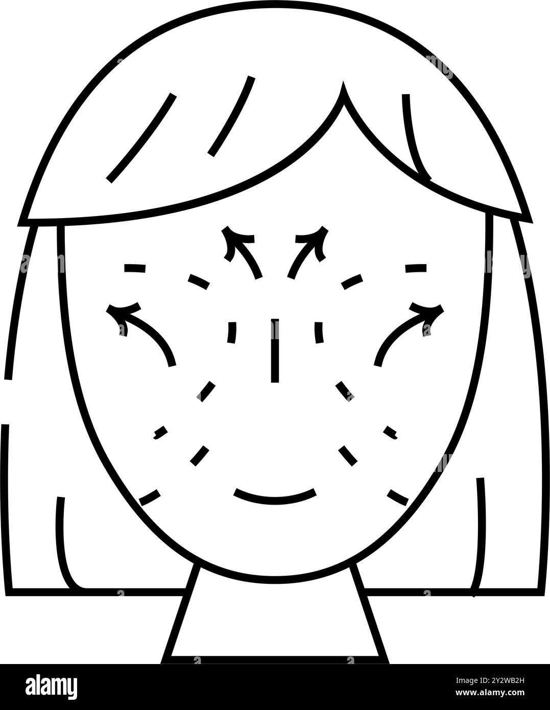 lifting face skin line icon vector illustration Stock Vector Image ...