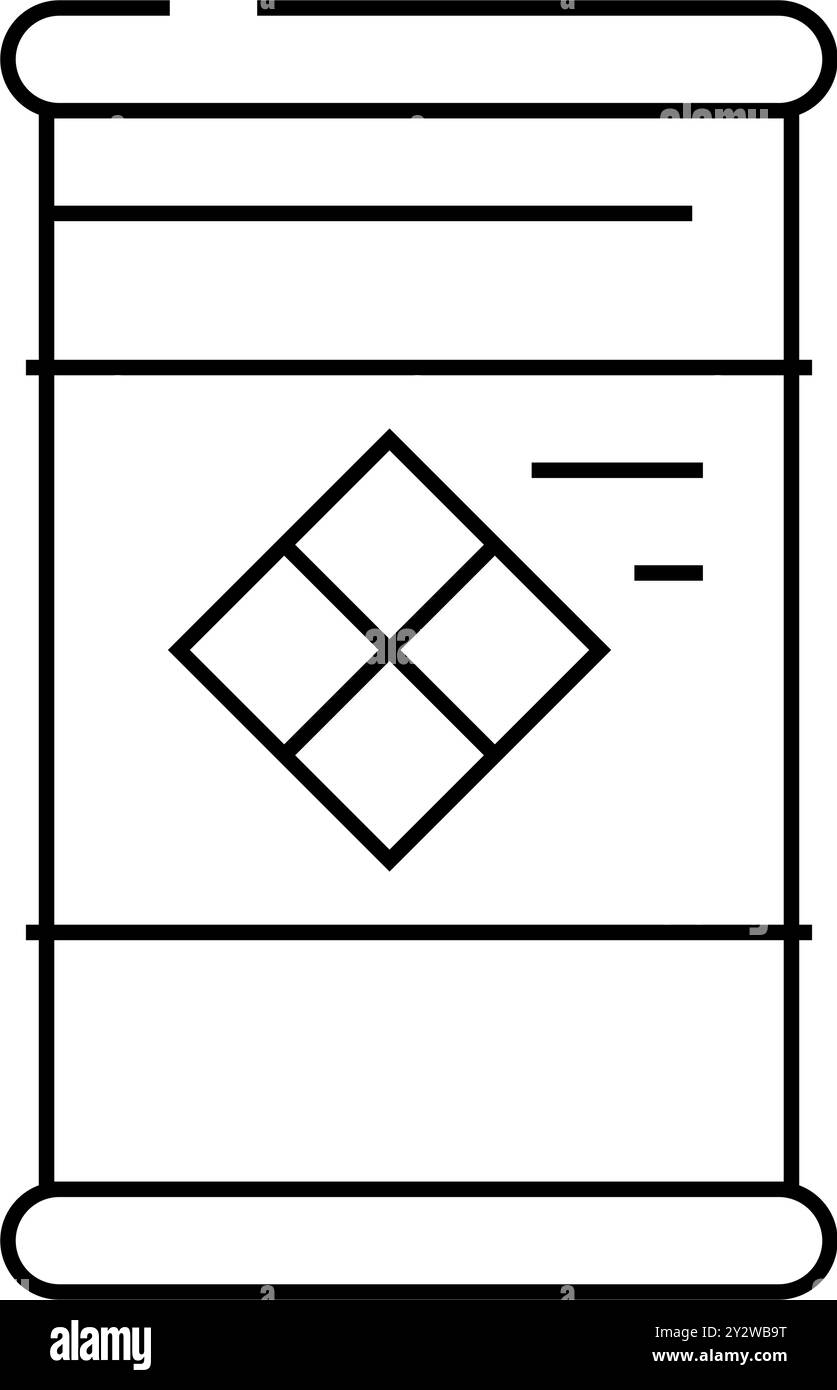 specialty chemicals in barrel line icon vector illustration Stock ...