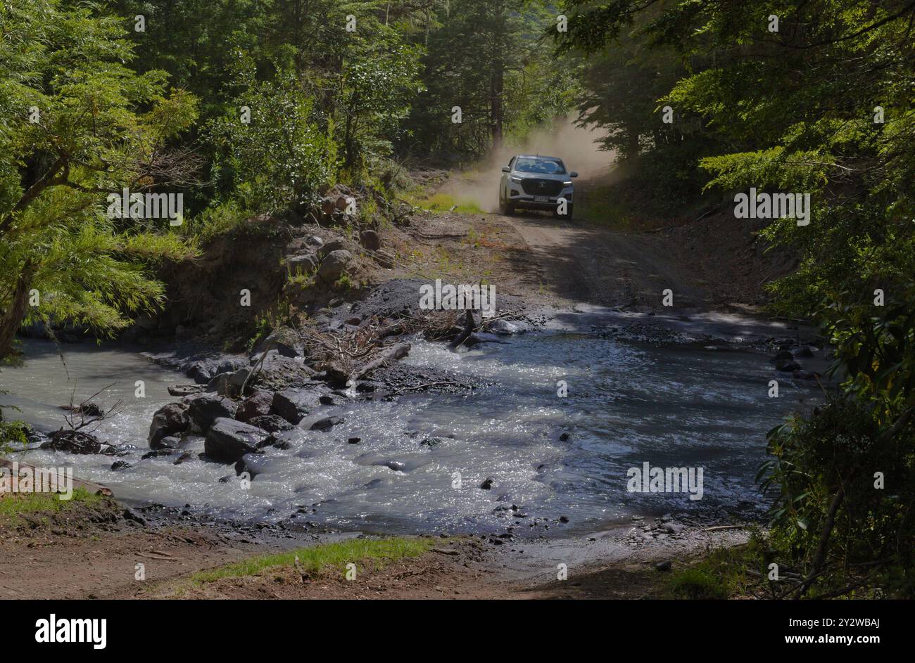 Car drives along river through hi-res stock photography and images - Alamy