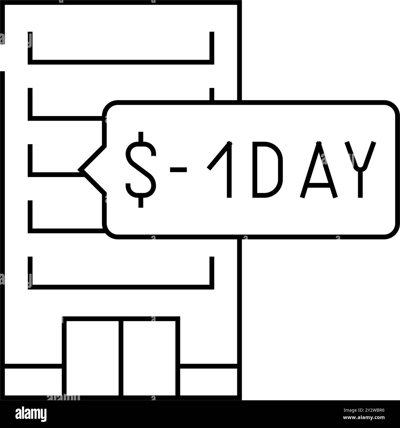 daily rent of housing line icon vector illustration Stock Vector Image ...