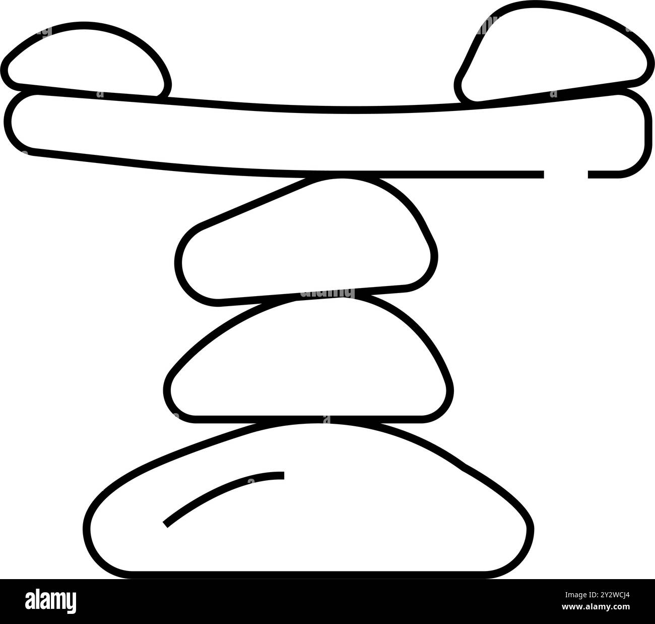 harmony zen line icon vector illustration Stock Vector Image & Art - Alamy