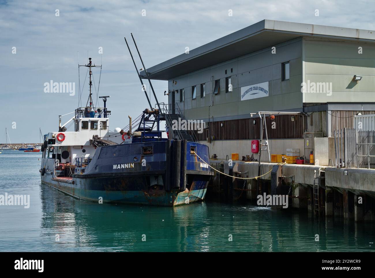 The Grab Hopper Dredger Mannin Boat Moored Alongside The Dartmouth Crab ...