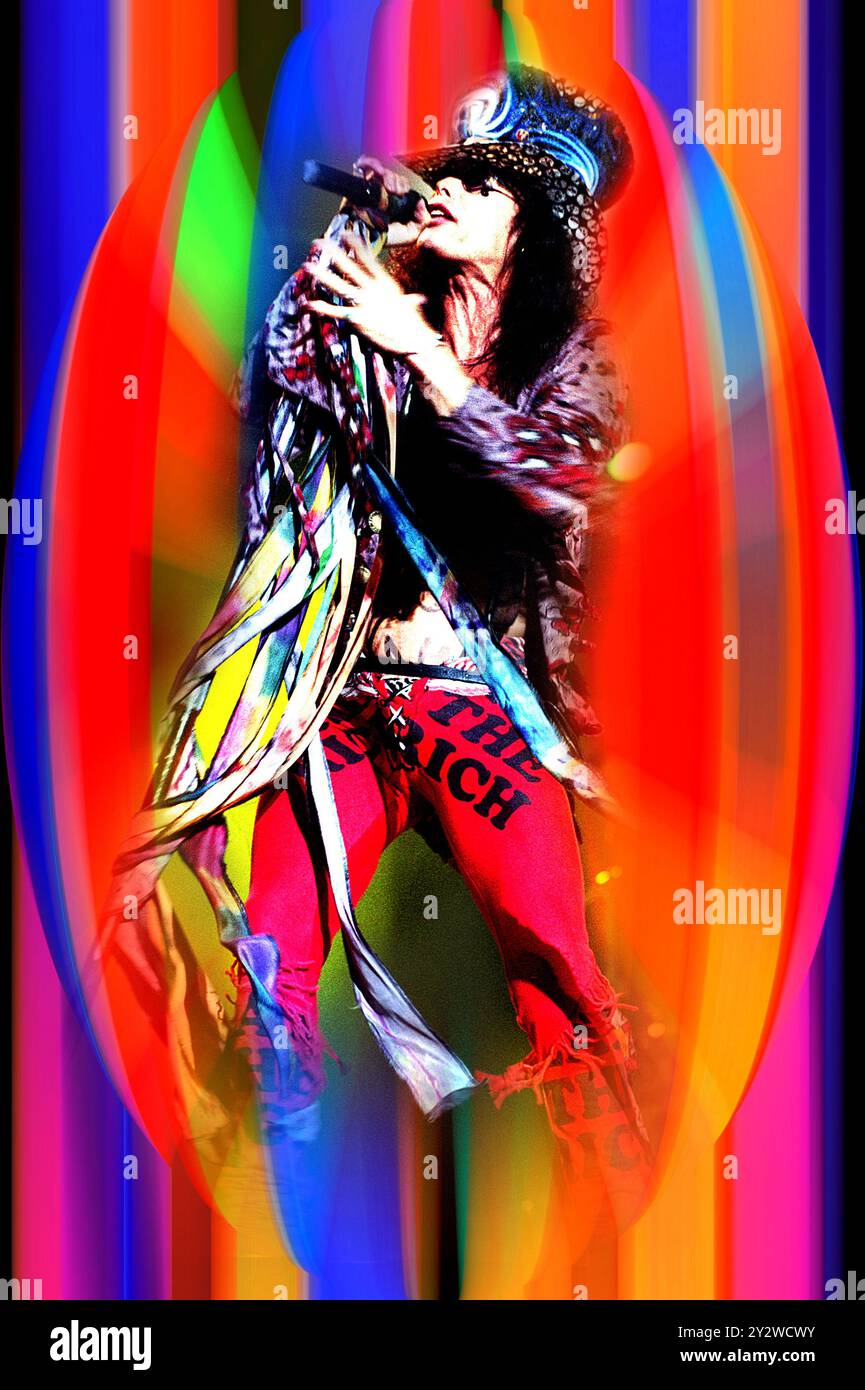 Steven Tyler,Aerosmith,portrait, artistic graphic processing, digital ...