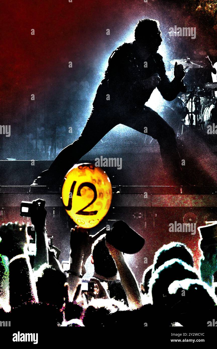 Bono ,U2 singer, Irish singer,artistic graphic processing, digital art ...