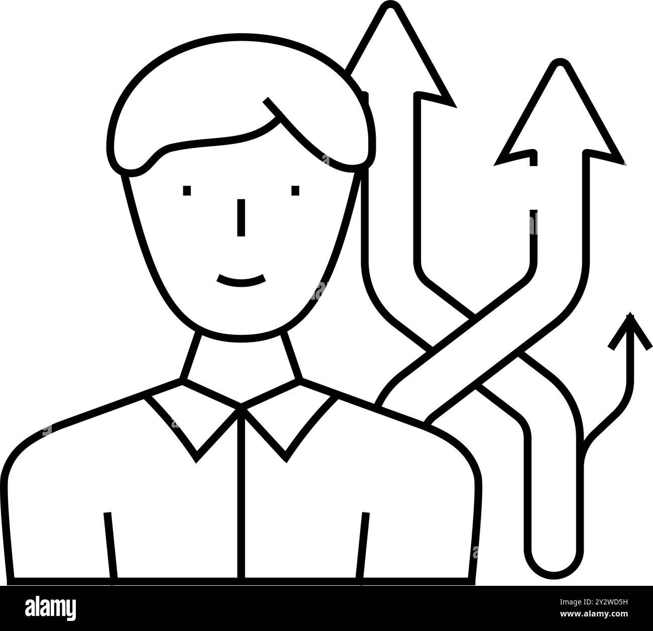 different directions of sales line icon vector illustration Stock ...