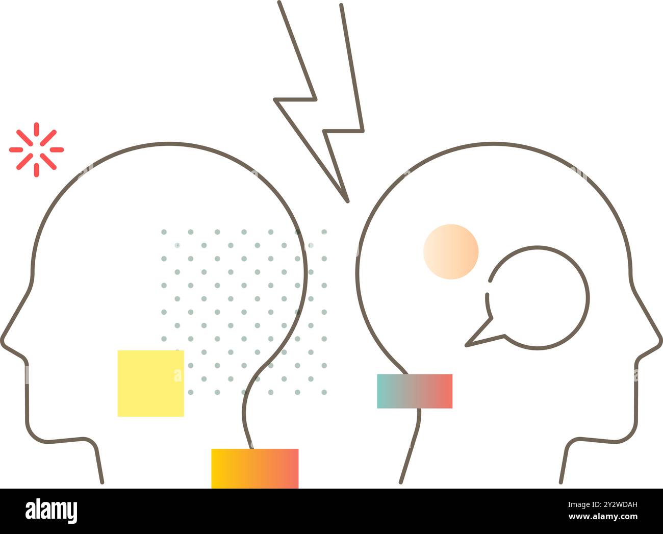 Ego Conflict - Disagreement - Business Illustration as EPS 10 File ...