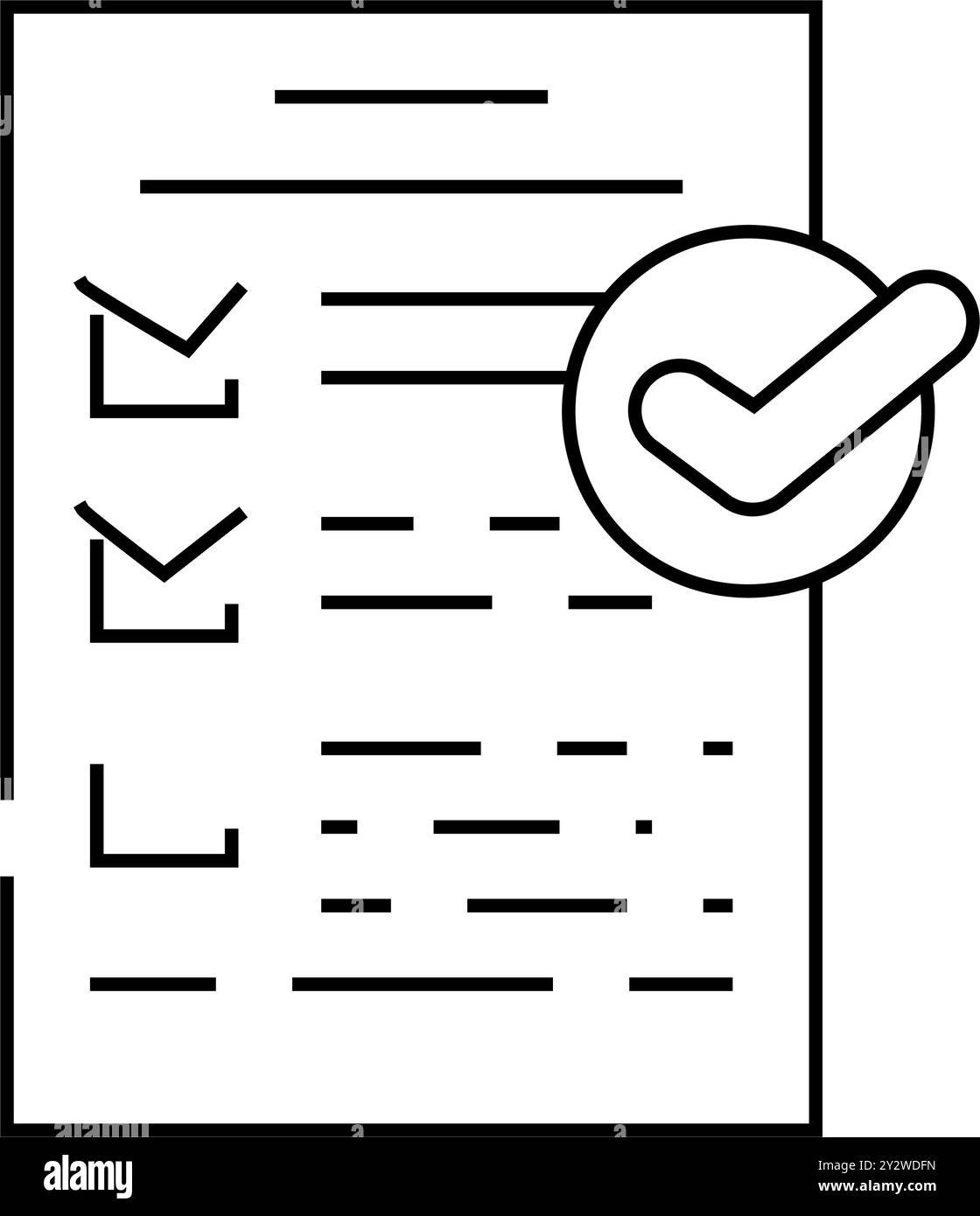 check list compliance line icon vector illustration Stock Vector Image ...