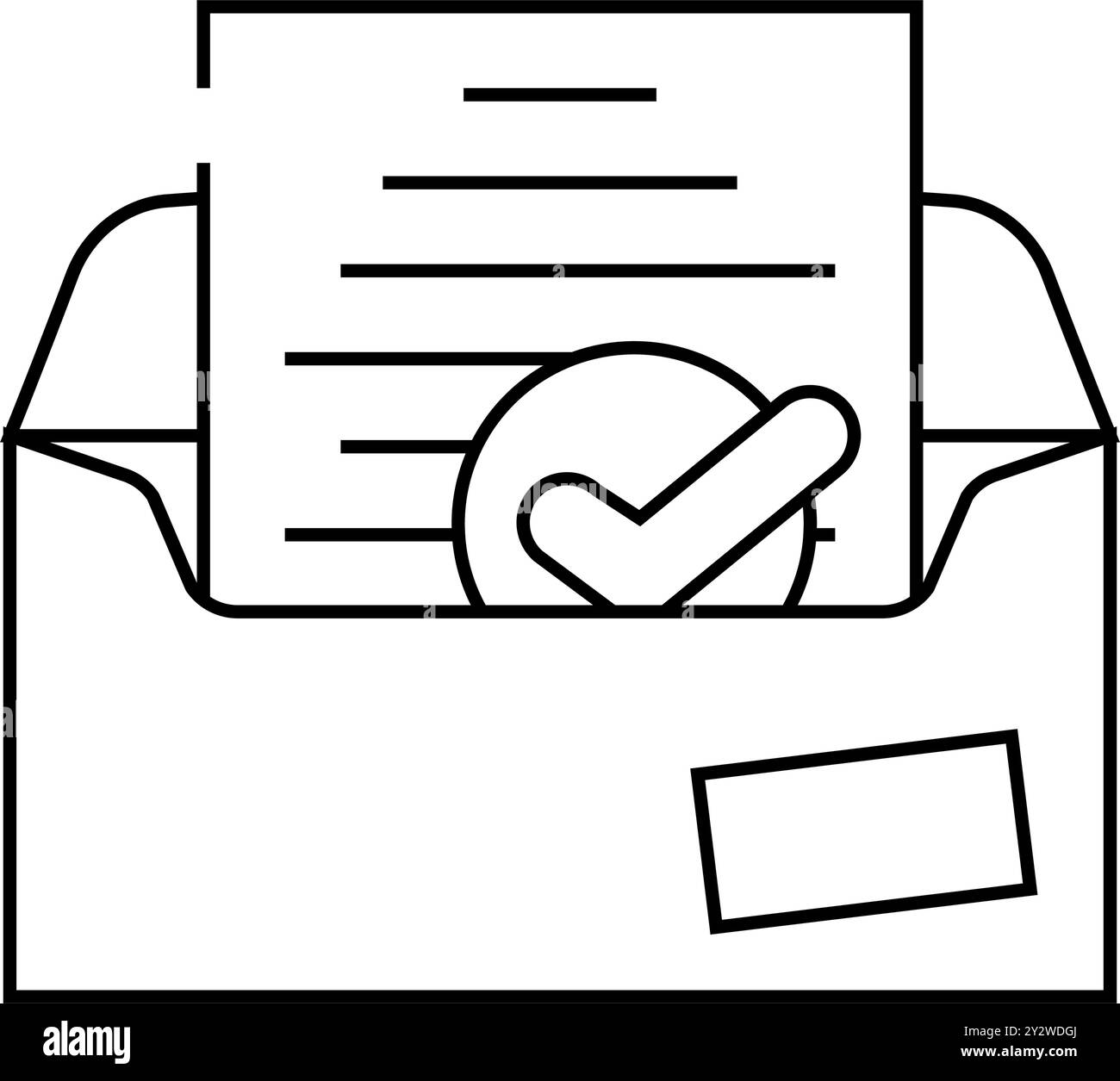 letter compliance line icon vector illustration Stock Vector Image ...