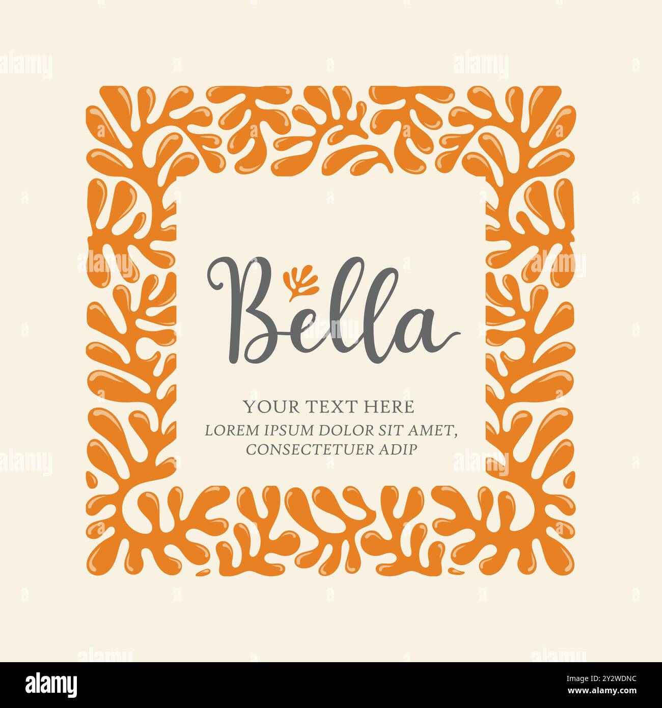 decorative Floral abstract trendy creative frame background, abstract ...