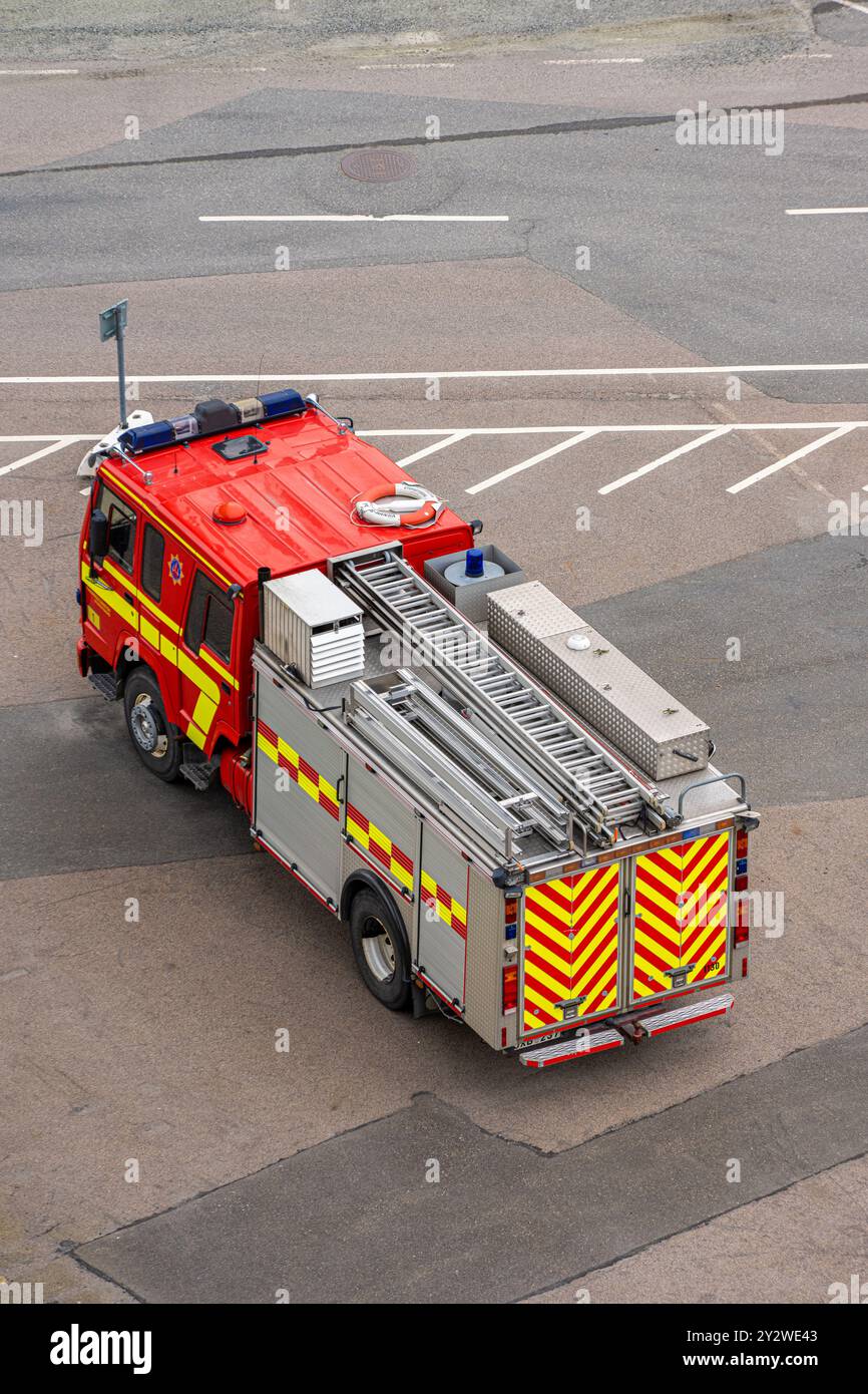 Gothenburg, Sweden - July 24 2022: Fire truck viewed from above Stock ...
