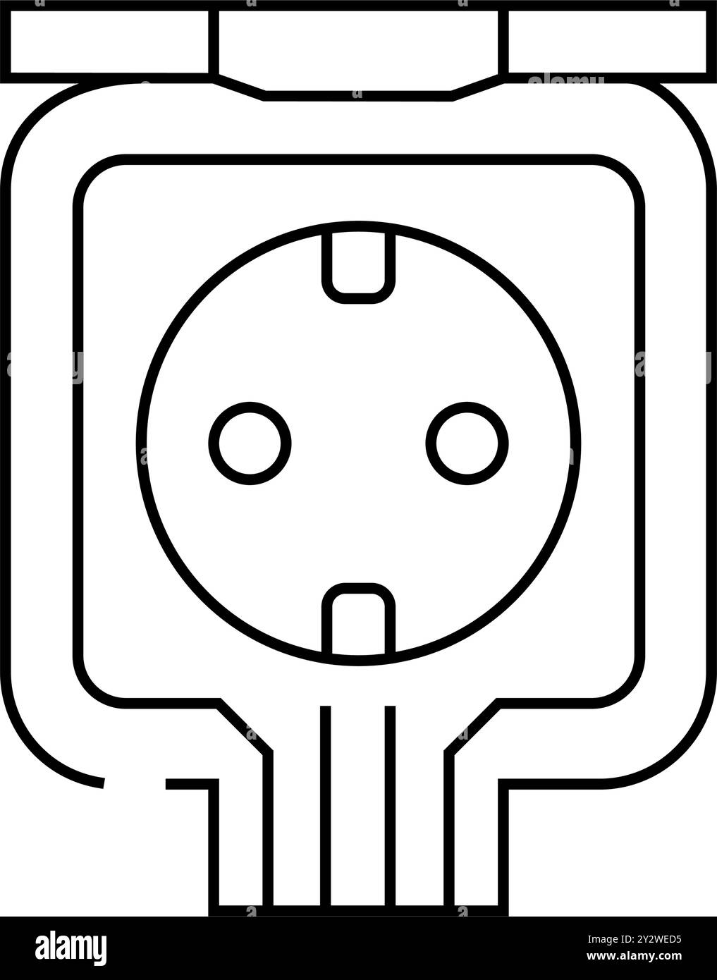 weatherproof socket line icon vector illustration Stock Vector Image ...