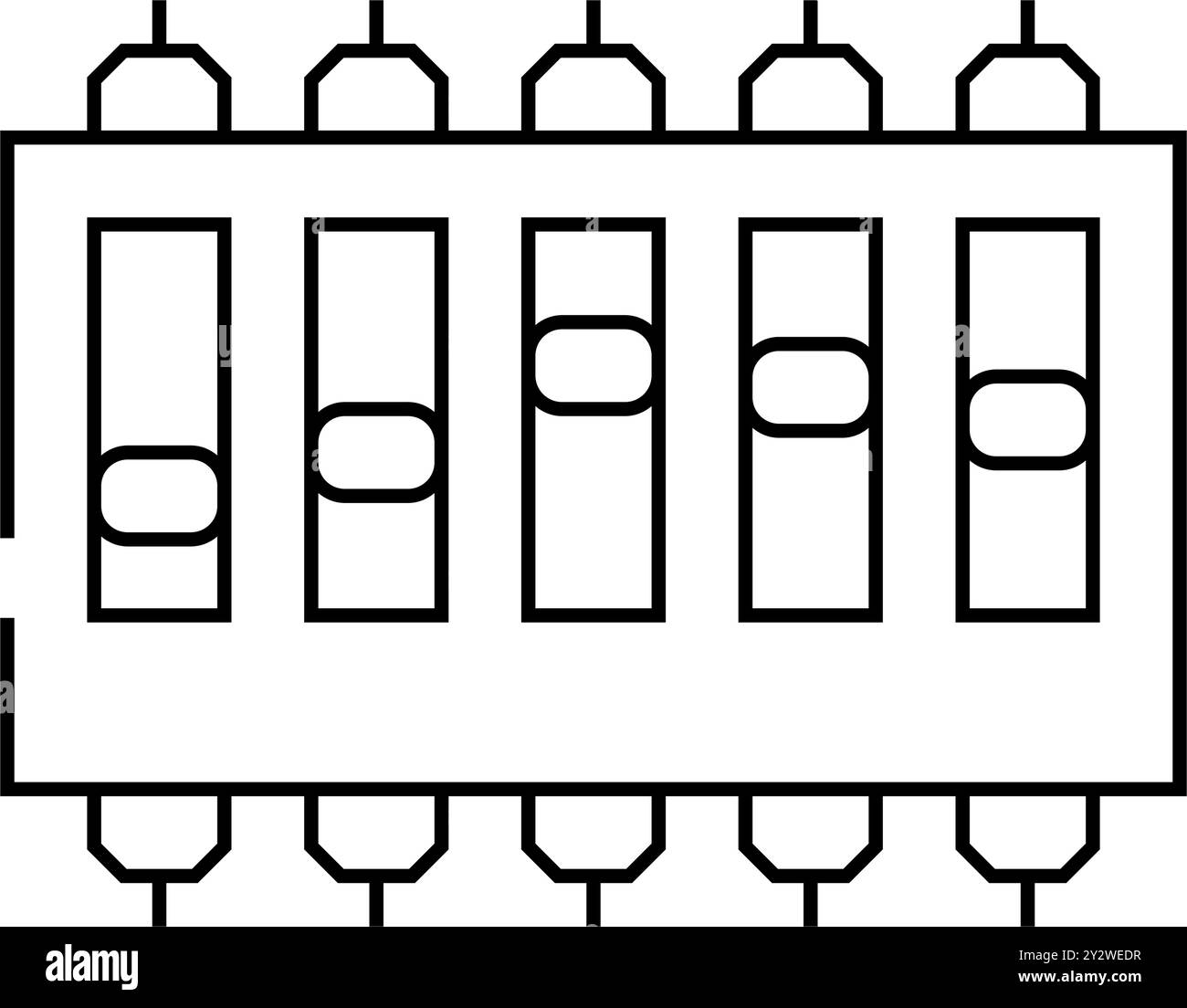 dip electronic line icon vector illustration Stock Vector Image & Art ...