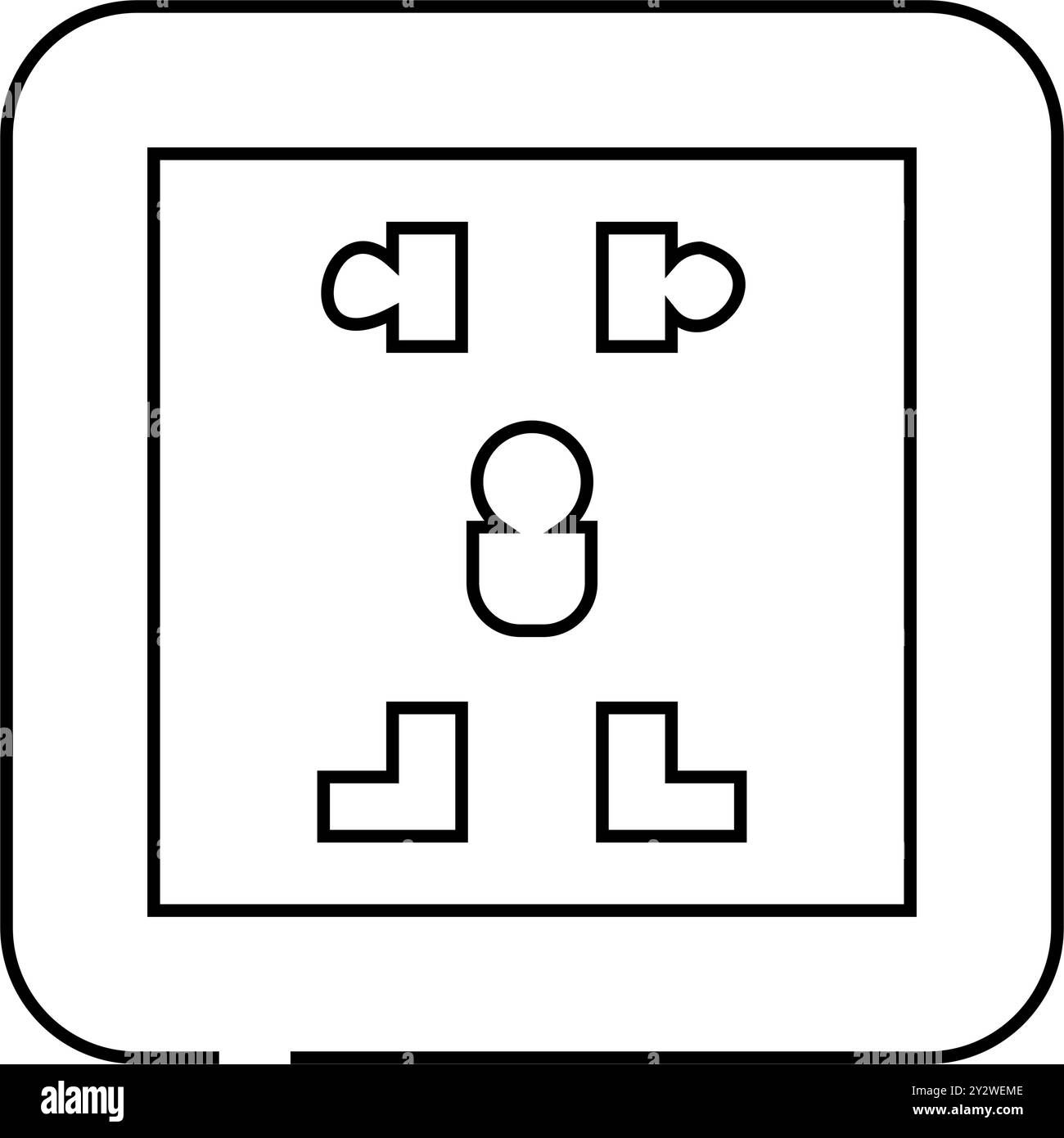 universal socket power line icon vector illustration Stock Vector Image ...