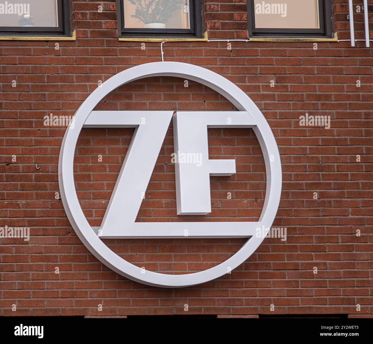 Gothenburg, Sweden - november 13 2022: Tech brand ZF logo on teh ...