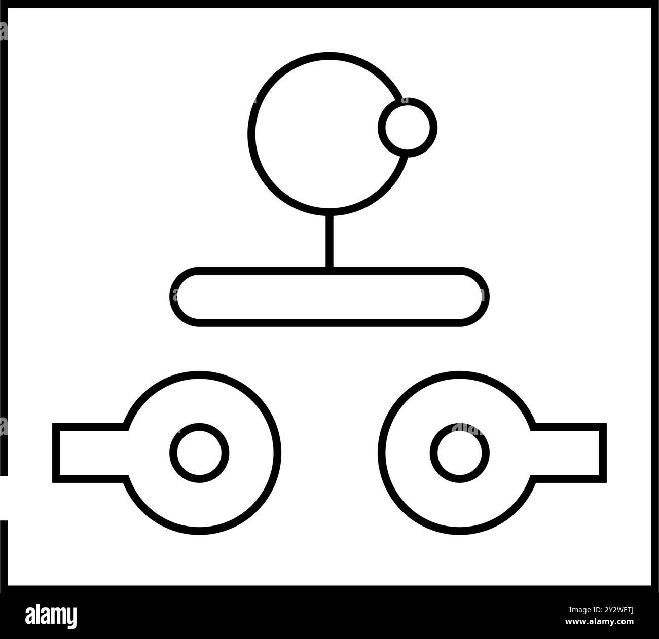 joystick switches mechanism line icon vector illustration Stock Vector ...