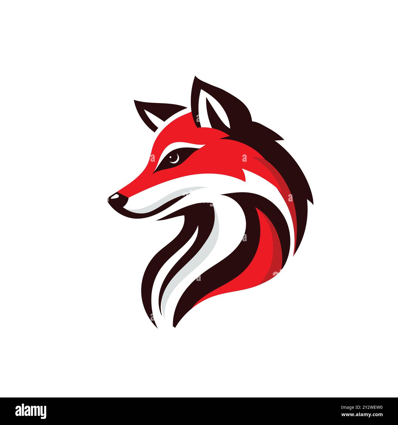 creative fox head mascot symbol vector illustration Stock Vector Image ...