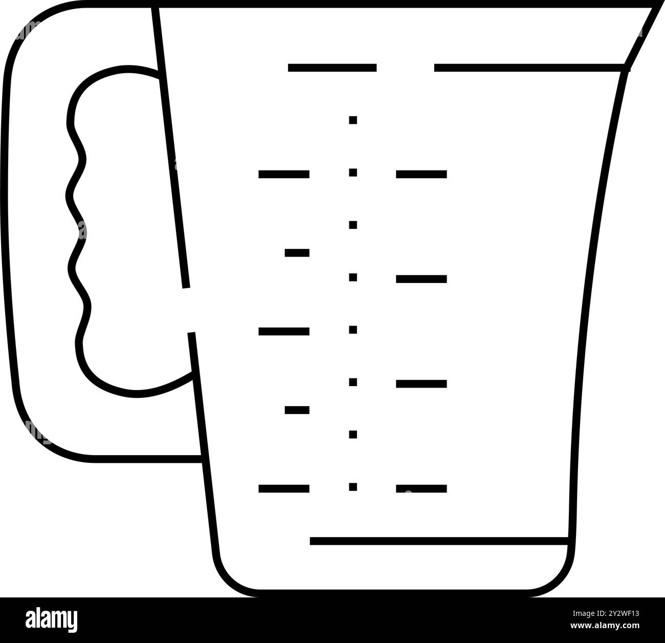 cooking measuring cup line icon vector illustration Stock Vector Image ...