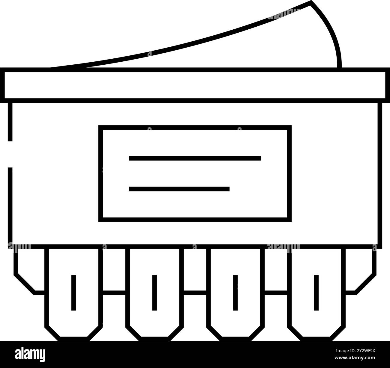 double pole single throw switch device line icon vector illustration ...